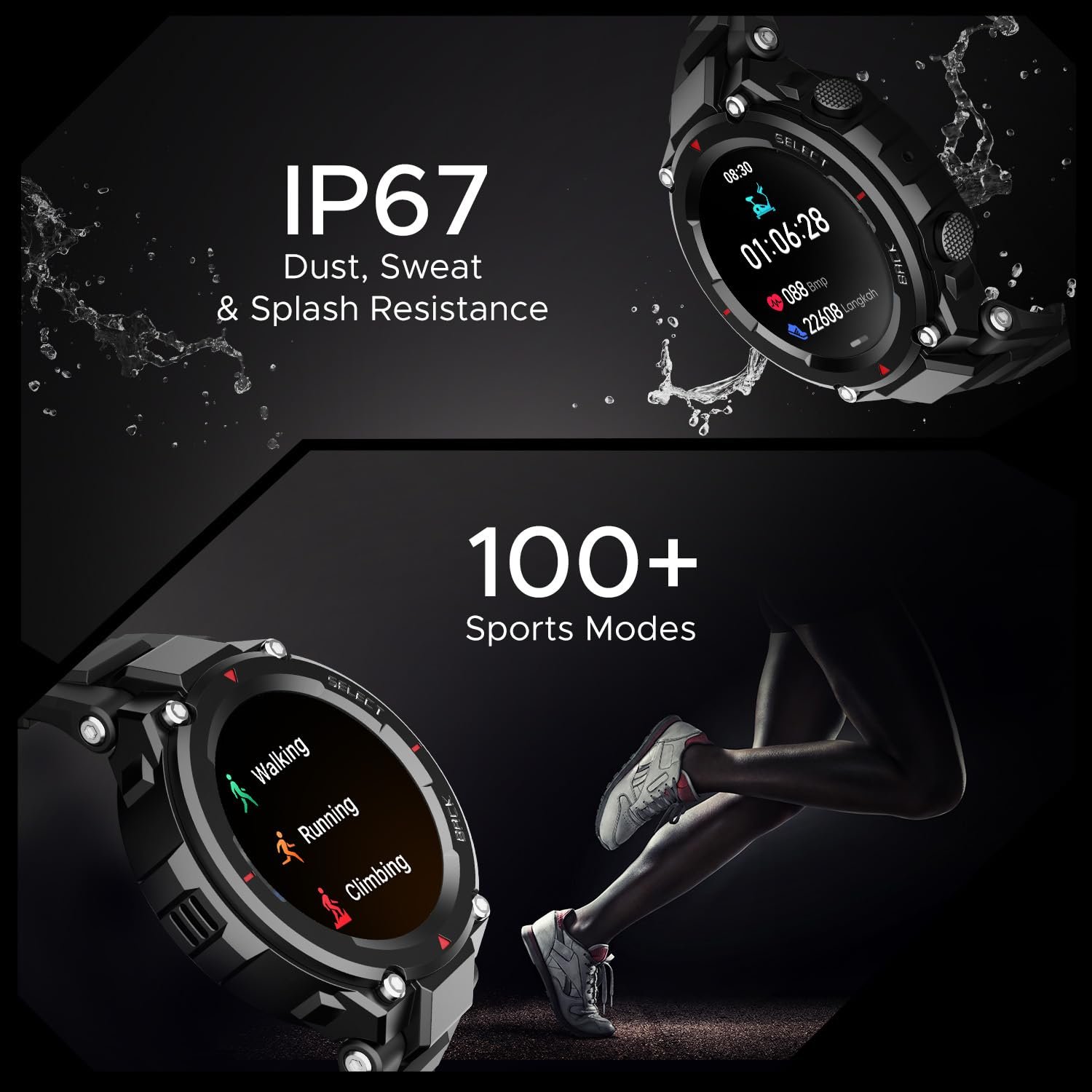 boAt Newly Launched Wave Force 3 w/ 1.39" (3.5 cm) HD Display, Robust ...