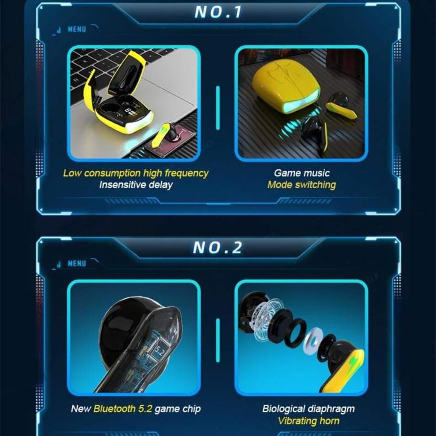 KS35 Wing TWS Earbuds | 40 Hrs of Playtime | Bluetooth v5.4 with AI-ENC ...