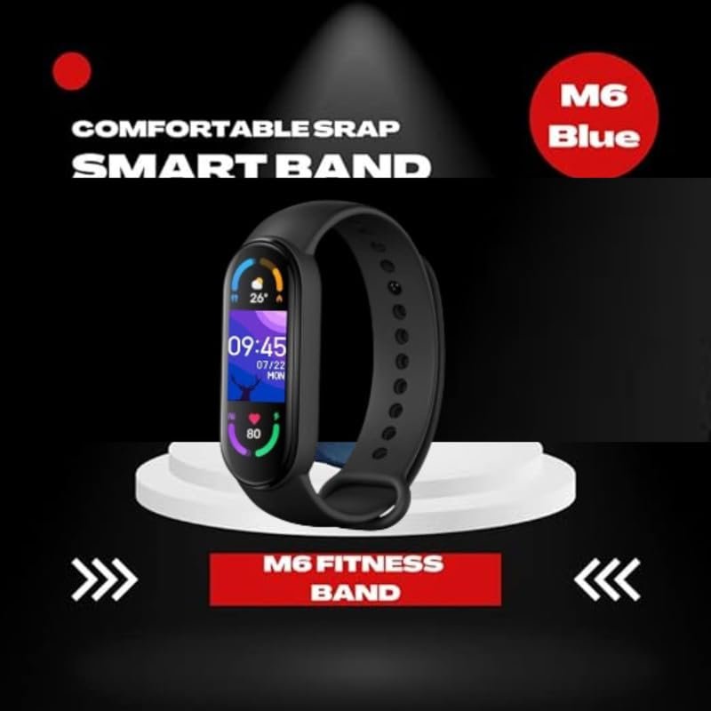 Elevea M6 Smartwatch Band: Heart Rate Monitor, Activity Tracker with ...