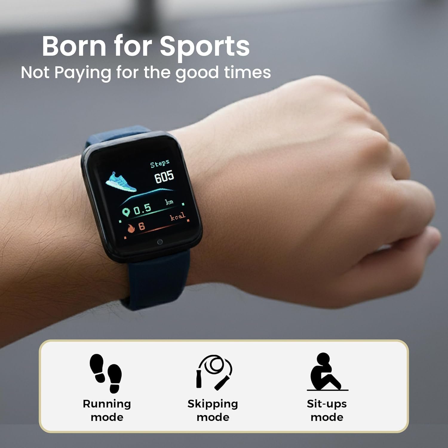 Bouncefit M I D116 Fitness Band Smart Watch for Men, Women, Boys, Girls ...